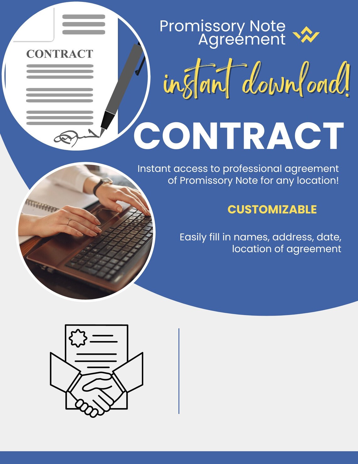 Promissory Note Agreement Loan Agreement - Etsy