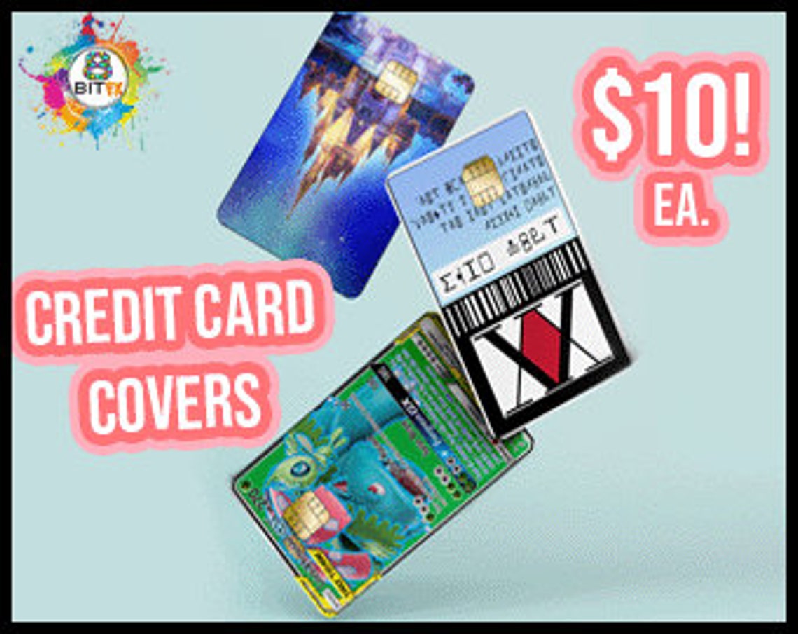 Credit Card/debit Card Cover Sticker Design Custom Design - Etsy