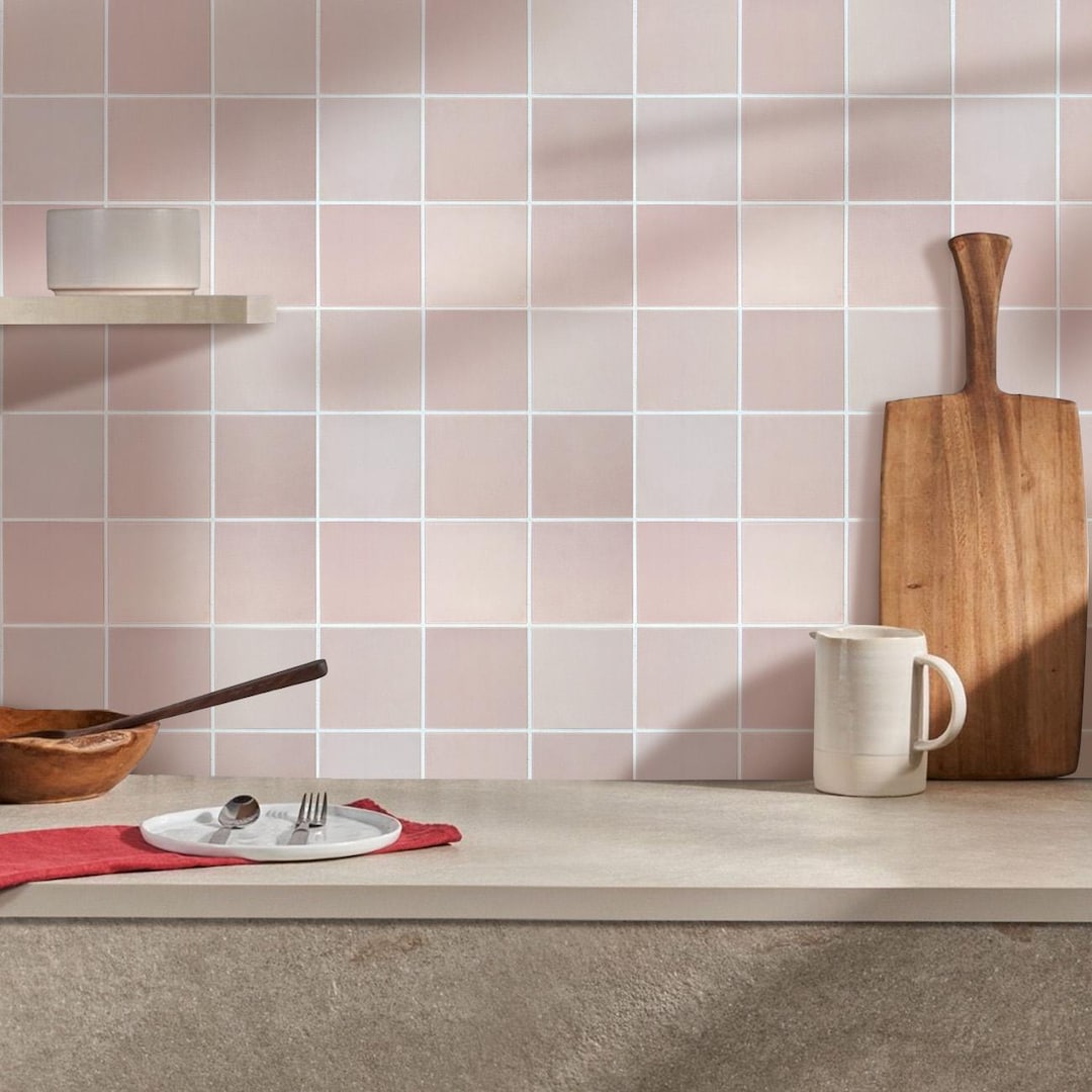 Pink Peel and Stick 3D Wall Tile: Kitchen & Bathroom - (10pcs 12"x12 ...