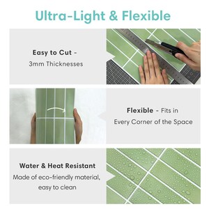 10pcs 3D Mosaic Peel and Stick Wall Tile, DIY Matt Linear Stick on ...