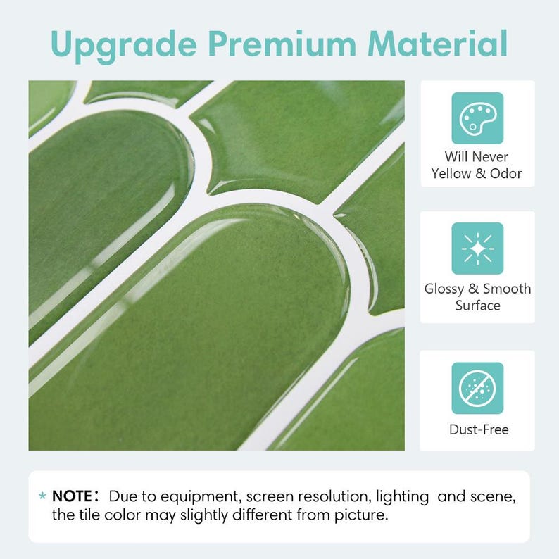 Thicker 3D Green Peel and Stick Backsplash Kitchen: 3D Fish Scale Vinyl ...