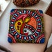 Set of 6 Hand-painted Madhubani Painting Wooden Coaster and - Etsy