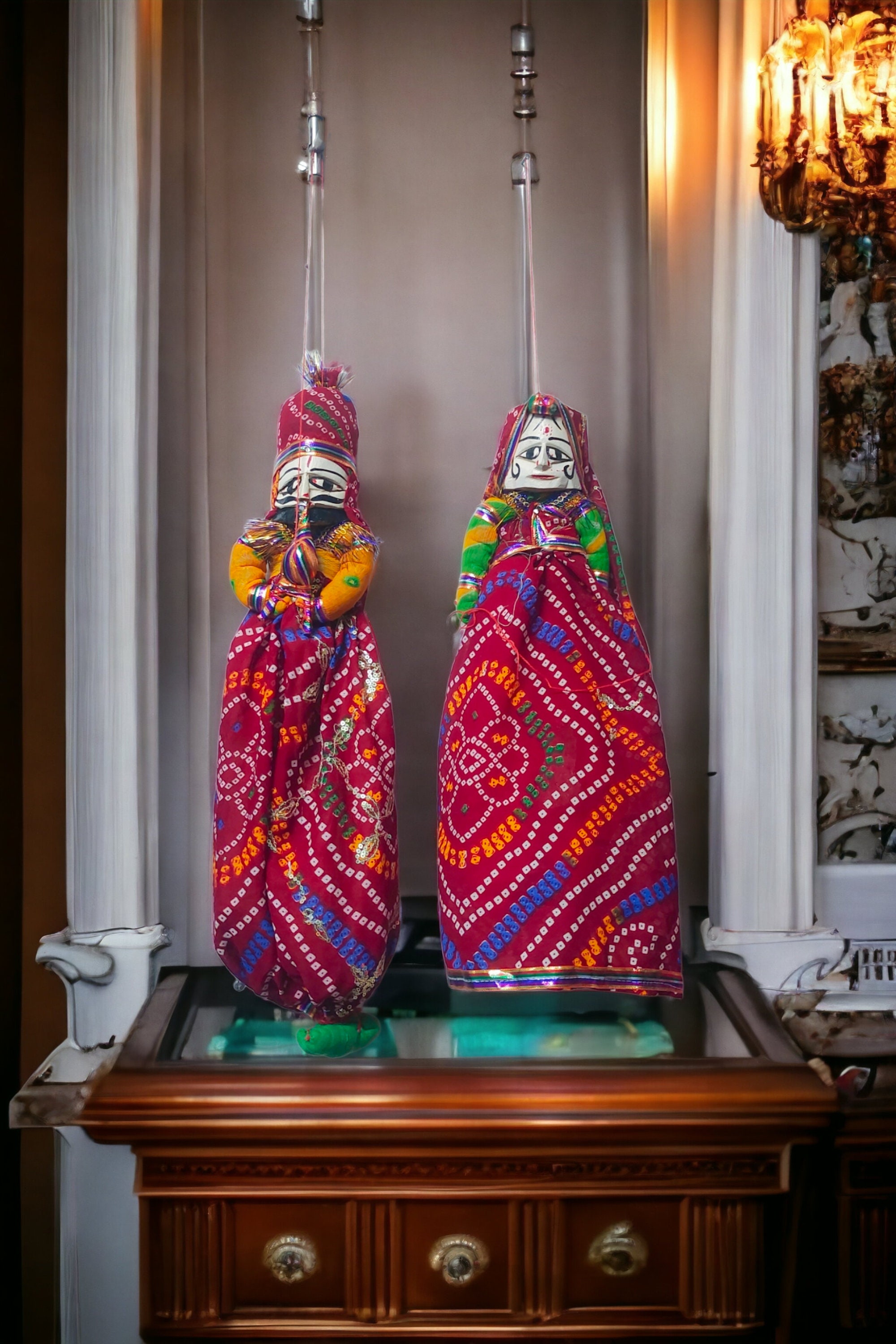 Rajasthani Wood Puppets Pair, Indian Ethnic Home Decor - Etsy