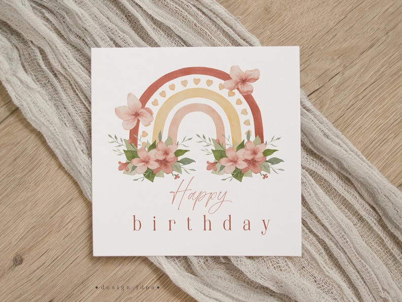 Boho Rainbow Clipart, Watercolor Dreamy Illustration - Etsy