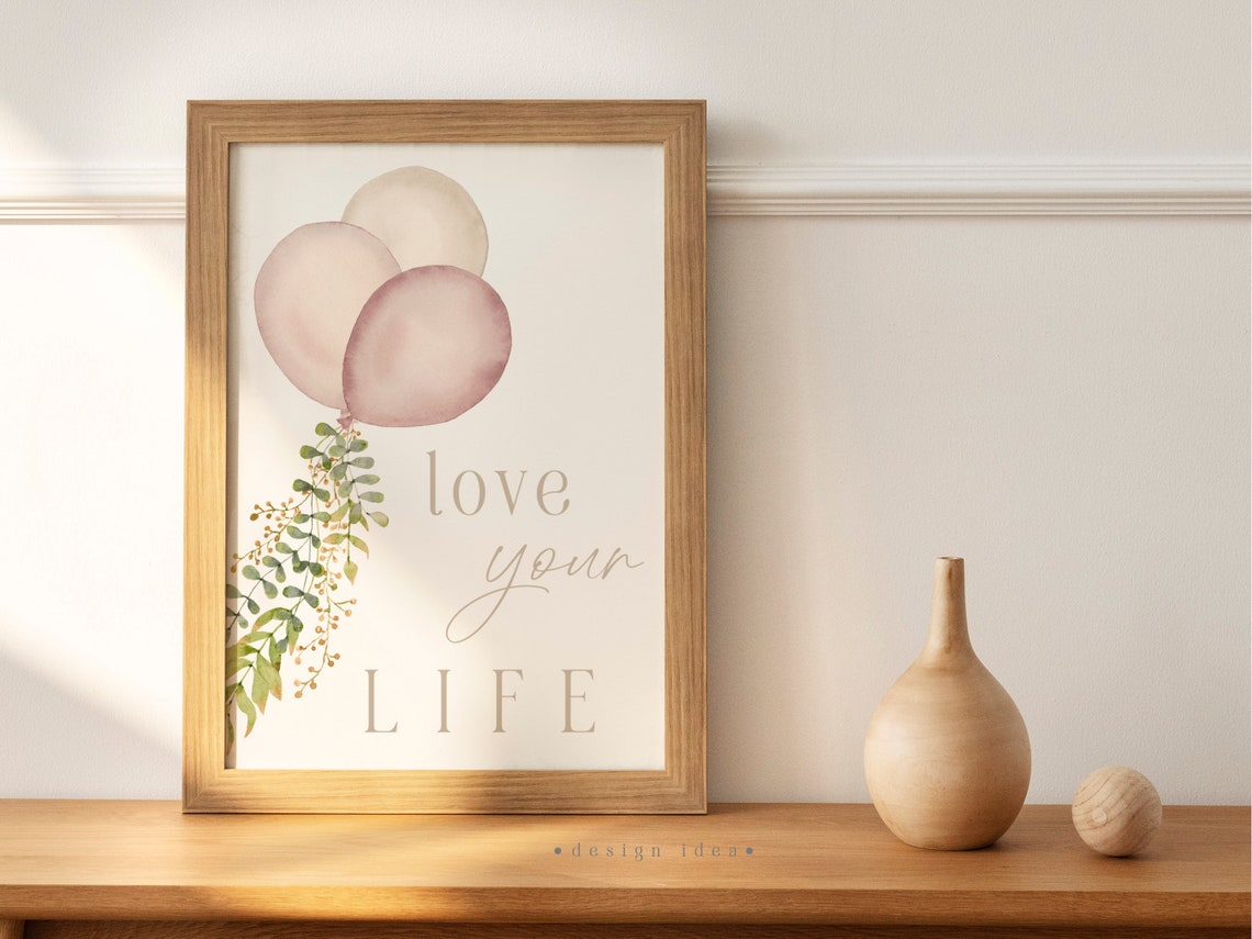 Watercolor Balloons Clipart, Boho Balloons Compositions, Girls Baby ...