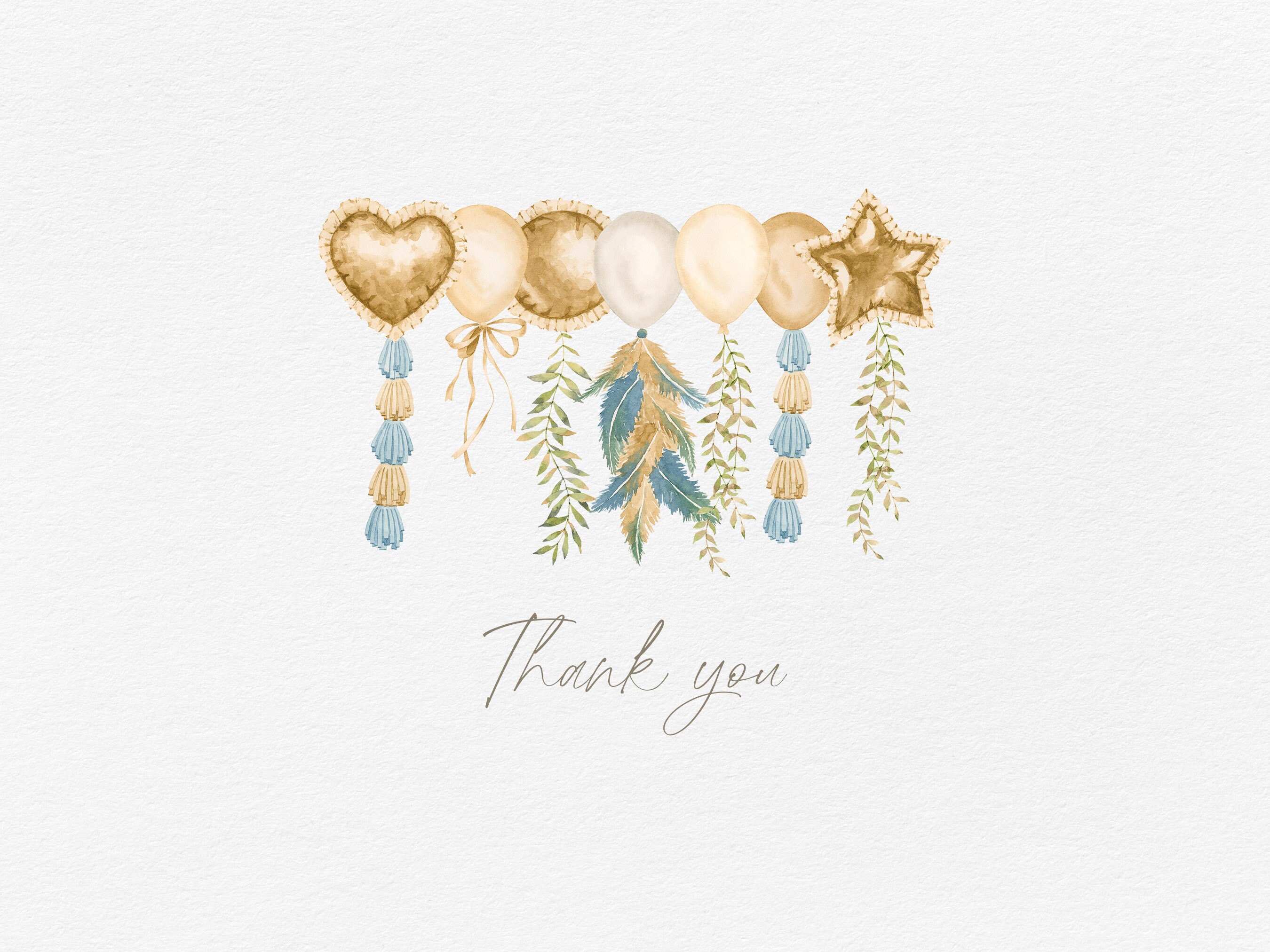 Watercolor Balloons Clipart, Boho Balloons Arrangements, Boys Baby ...