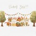Watercolor Birthday Clipart, Forest Animals Party Decorations - Etsy