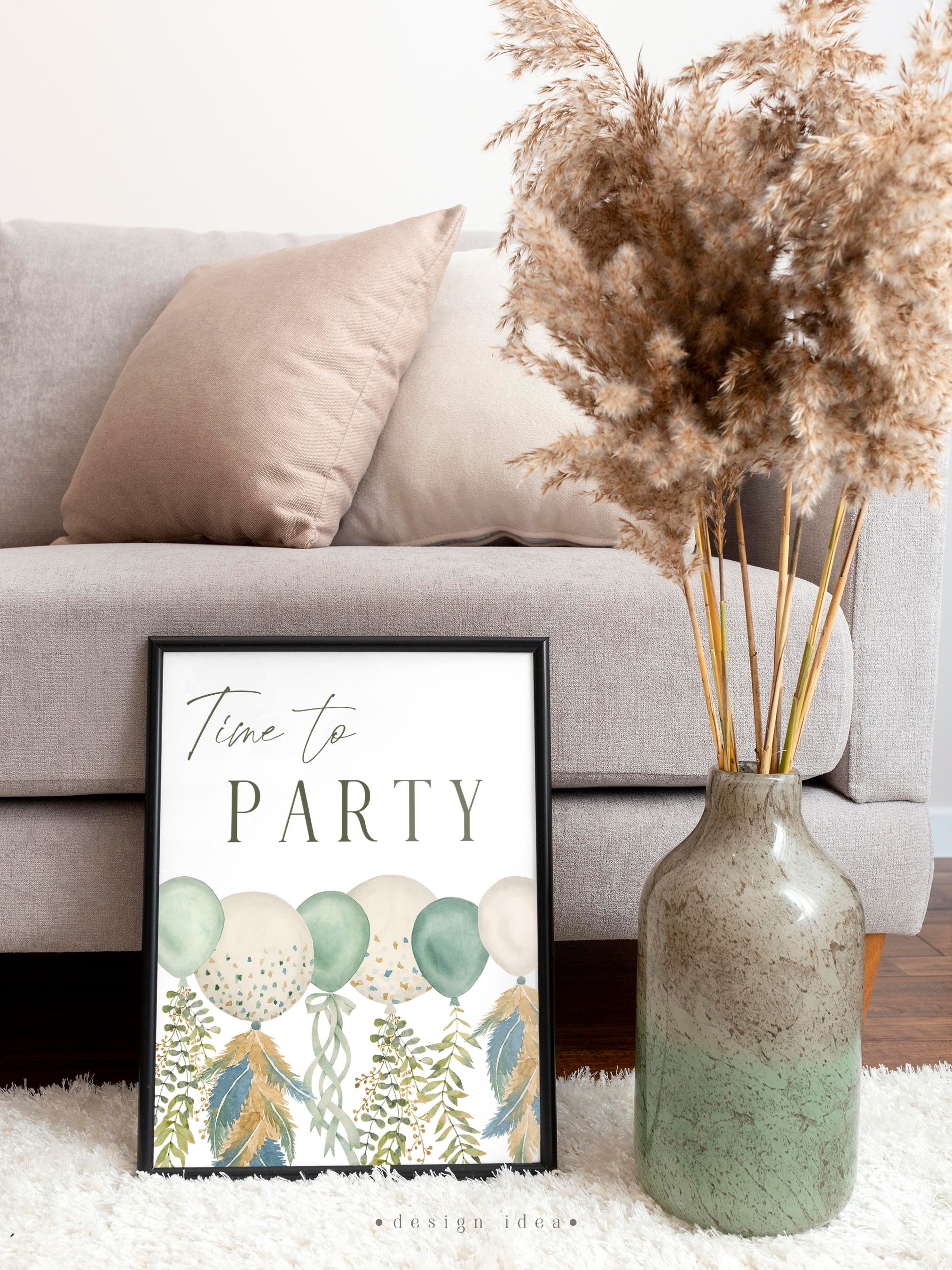 Watercolor Balloons Clipart, Boho Balloons Arrangements, Boys Baby ...