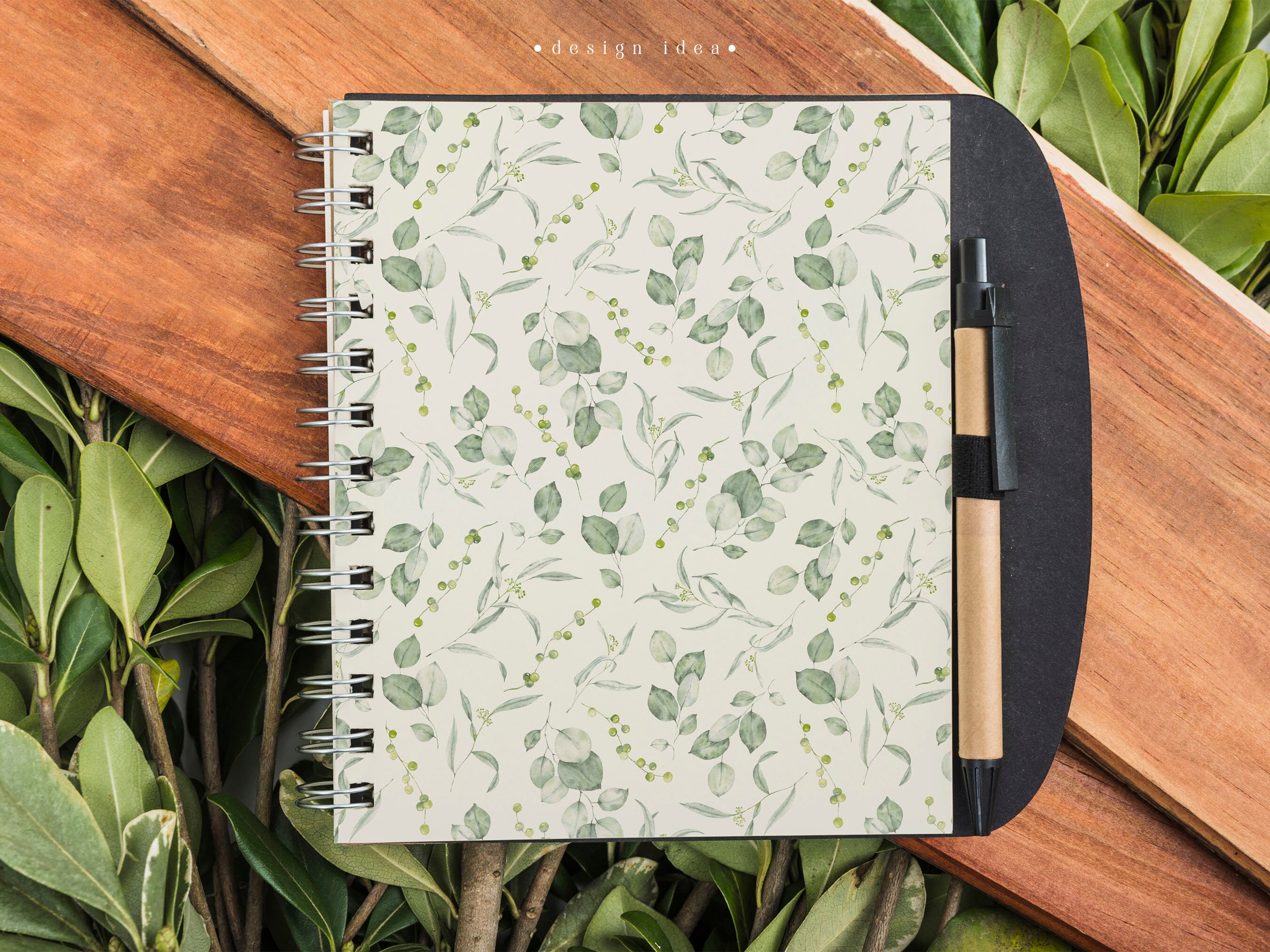Watercolor Greenery Seamless Pattern, Foliage Digital Paper, Green ...