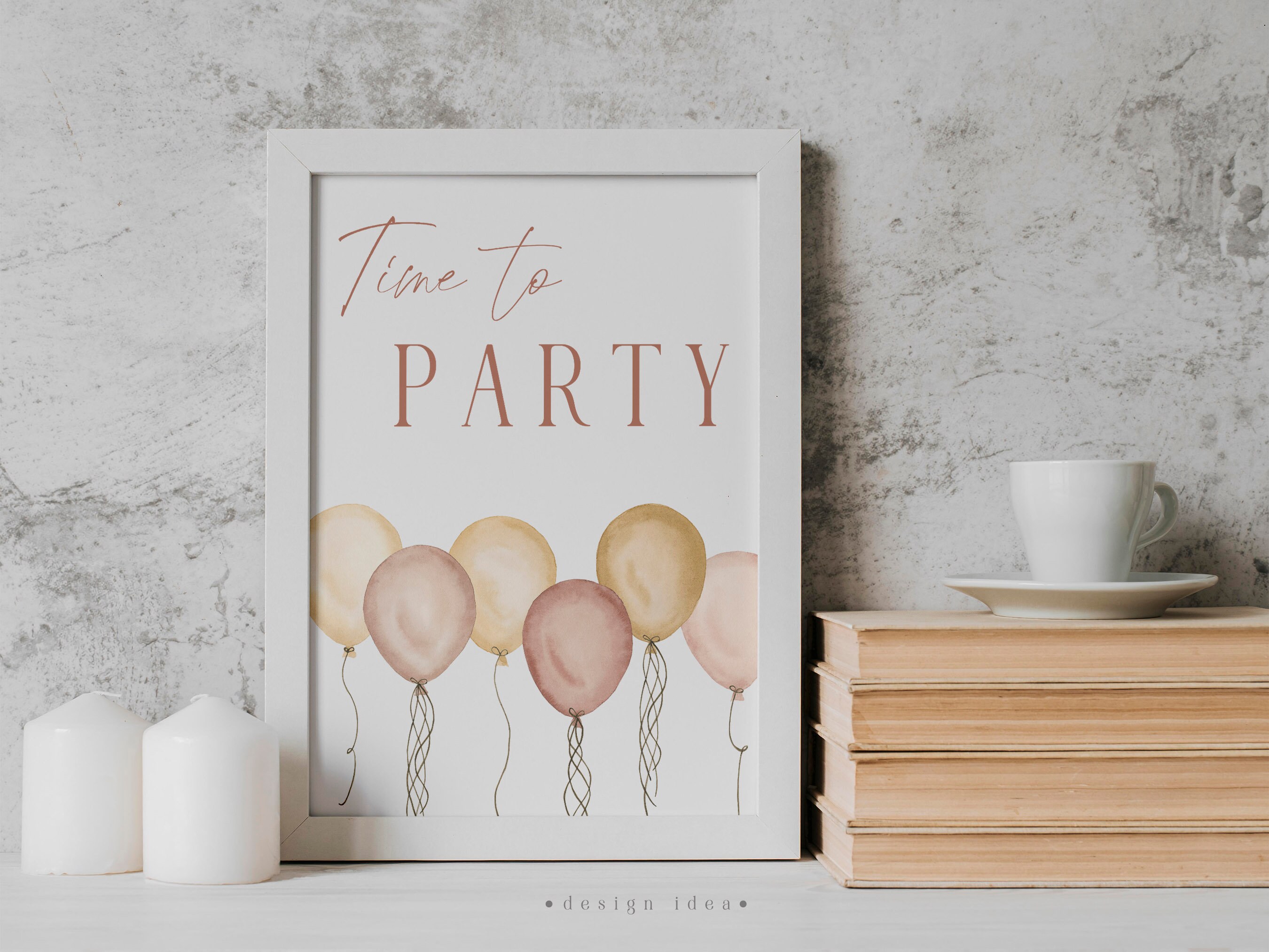 Watercolor Boho Balloons Clipart, Boho Nursery Decor, Baby Shower ...