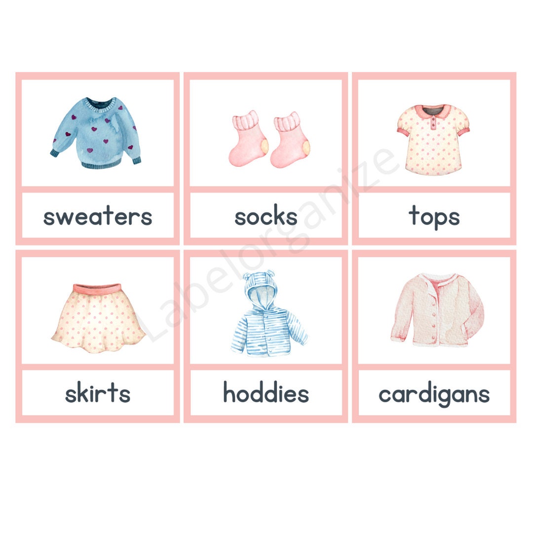 Clothes Drawer Labels, Clothing Drawer Organizer, Closet Organiser ...