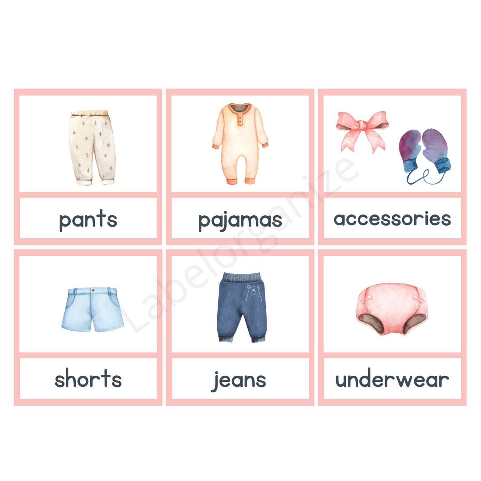 Clothes Drawer Labels Clothing Drawer Organizer Closet - Etsy