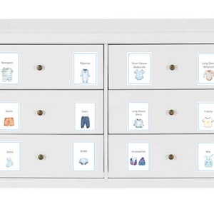 Clothes Drawer Labels, Clothing Drawer Organizer, Closet Organiser ...