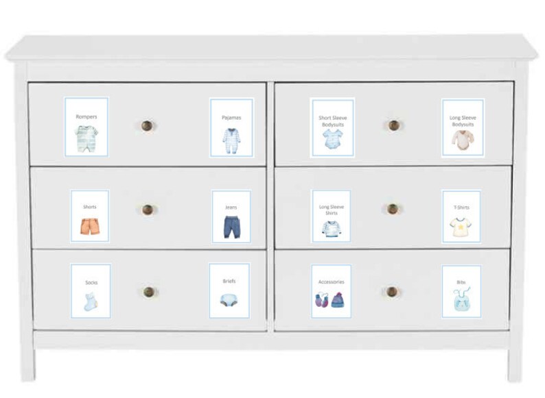 Clothes Drawer Labels, Clothing Drawer Organizer, Closet Organiser ...