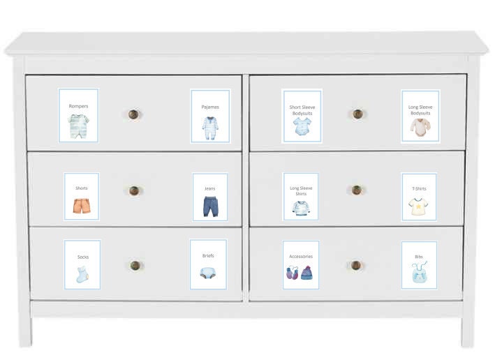 Clothes Drawer Labels, Clothing Drawer Organizer, Closet Organiser ...