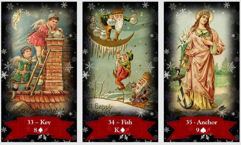 Christmas Lenormand Oracle Deck. Santa Oracle - Etsy
