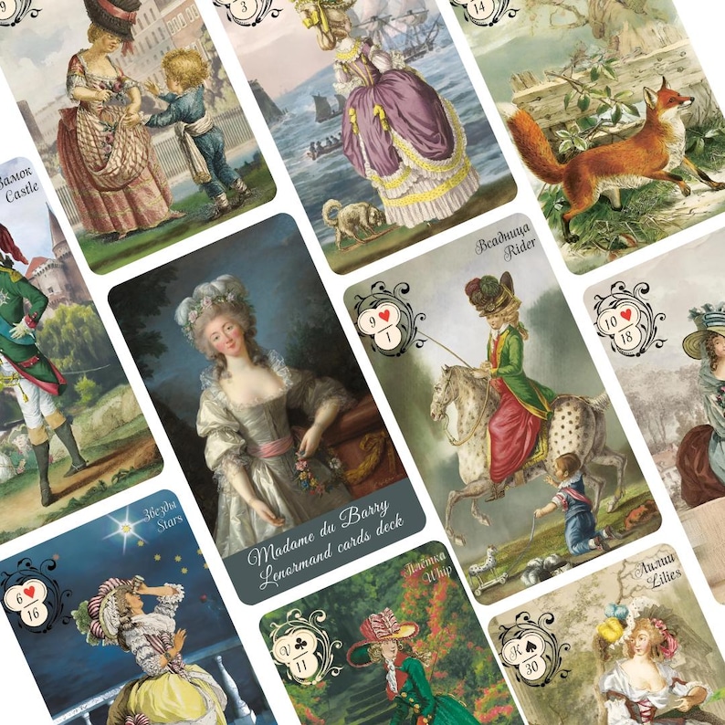 Madame Du Barry Lenormand Cards Deck, Extended Divination - Etsy
