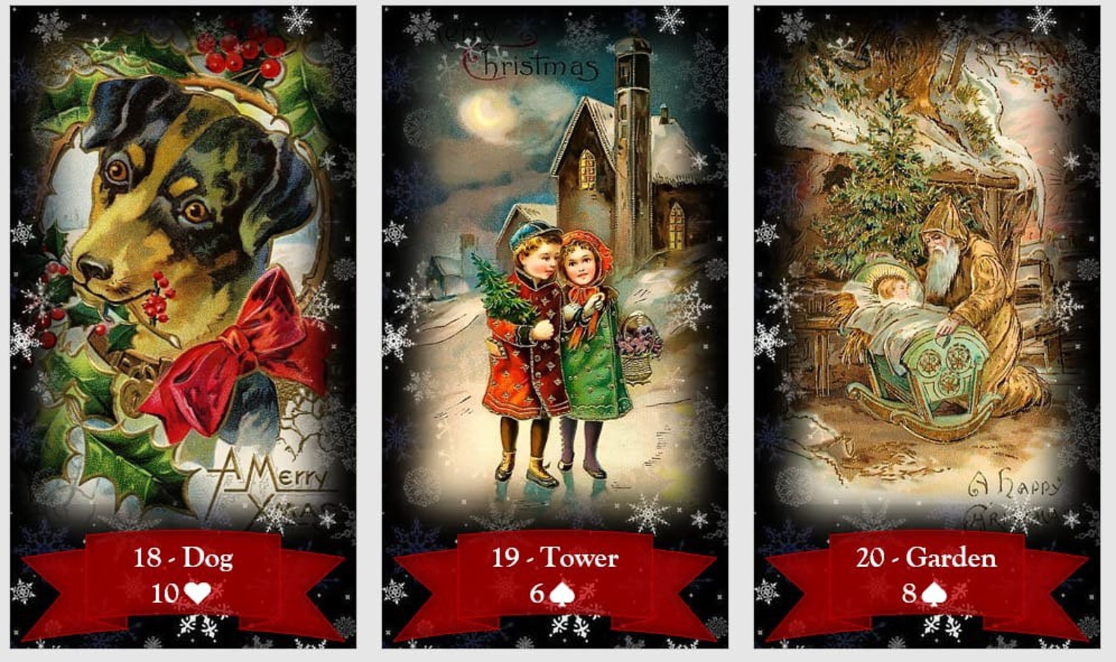 Christmas Lenormand Oracle Deck. Santa Oracle - Etsy