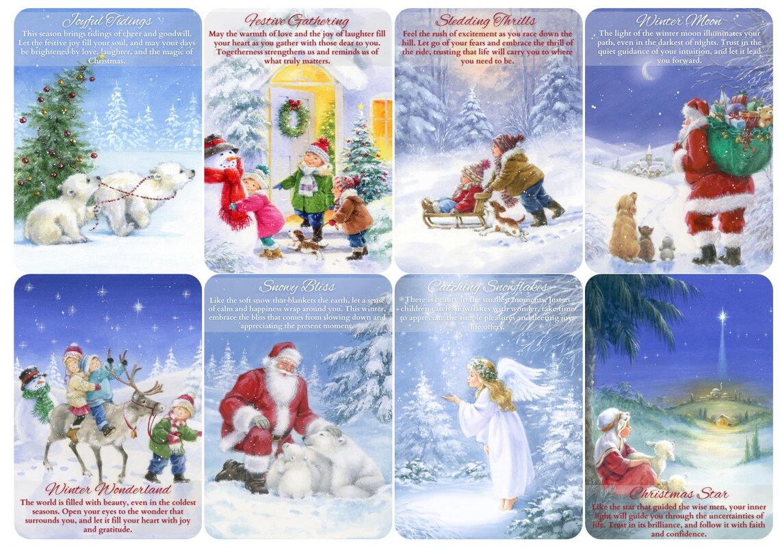 Winter's Serenity Oracle Cards. Christmas and Santa Oracle. - Etsy