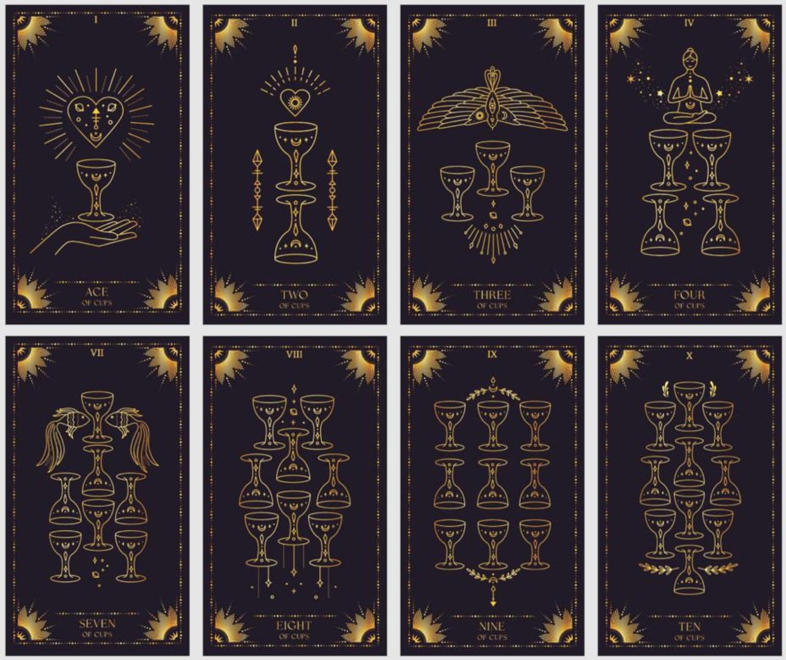 Starry Night Tarot Deck. Classic Tarot Cards - Etsy