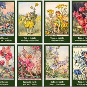 Flower Fairies Tarot Deck. Vintage Art Tarot Cards - Etsy