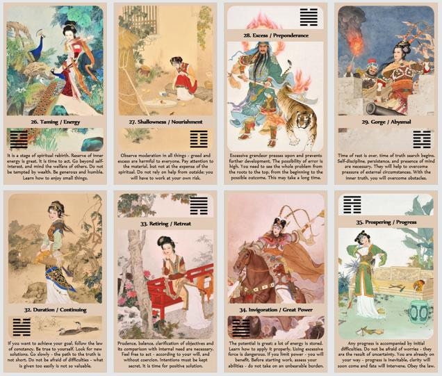 Yin and Yang Oracle Cards. I Ching. Book of Changes - Etsy