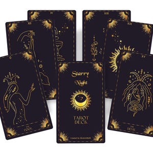 Starry Night Tarot Deck. Classic Tarot Cards - Etsy