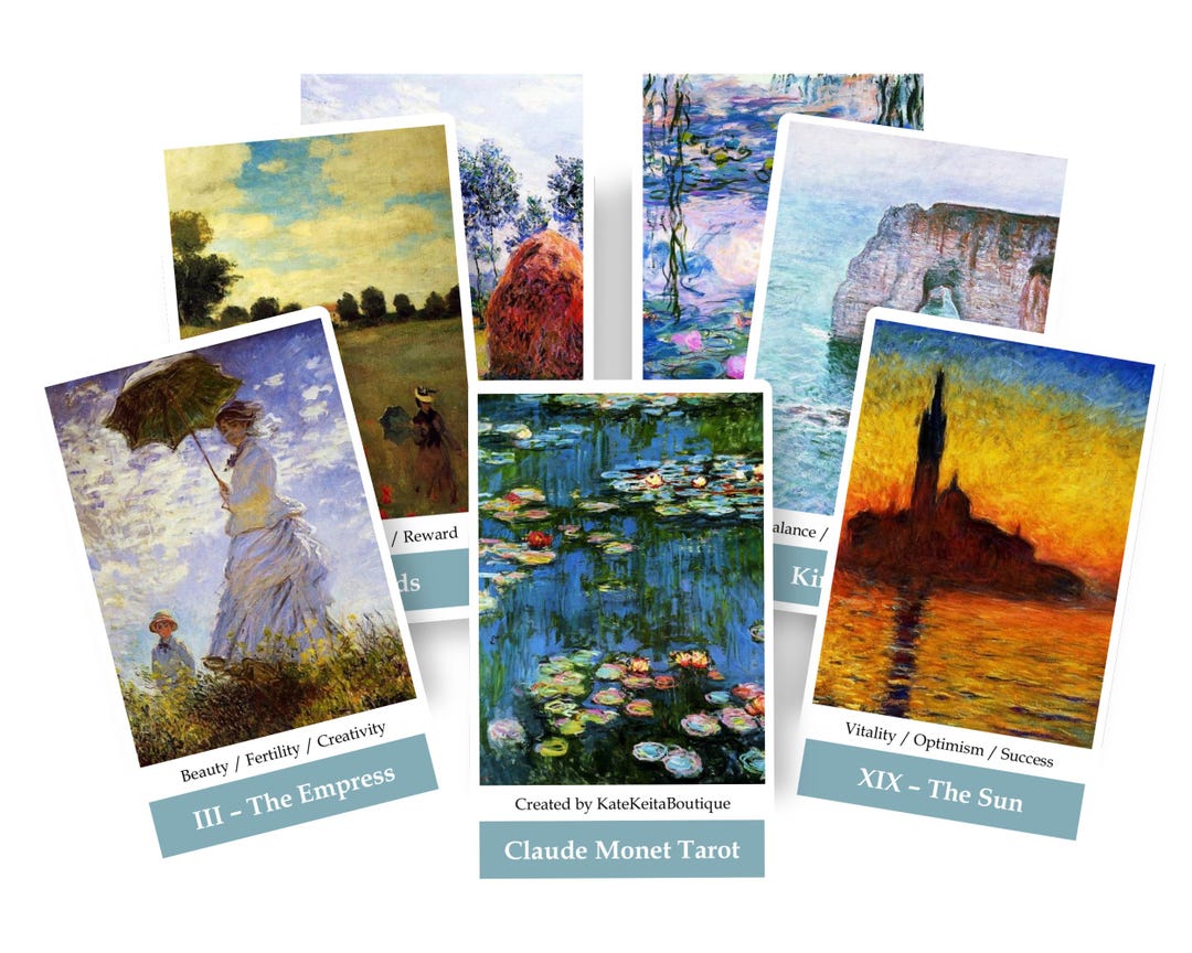 Claude Monet Tarot Deck. Vintage Tarot Cards - Etsy