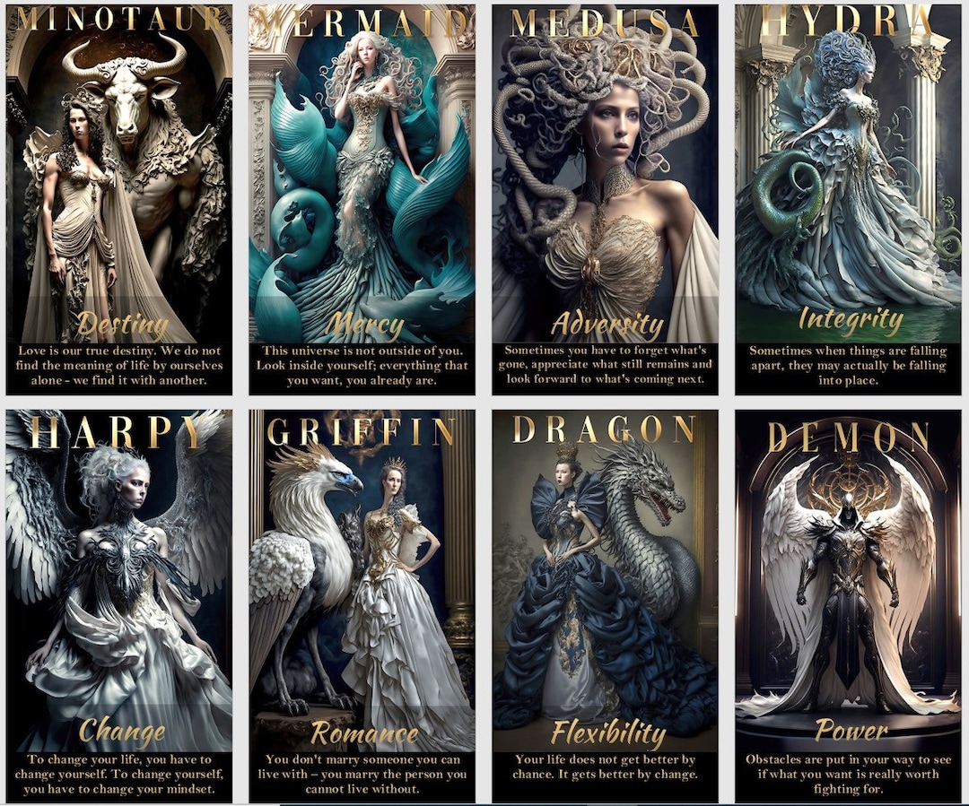 Oracle of Mythical Creatures Cards. Mythic Monsters and Divine ...