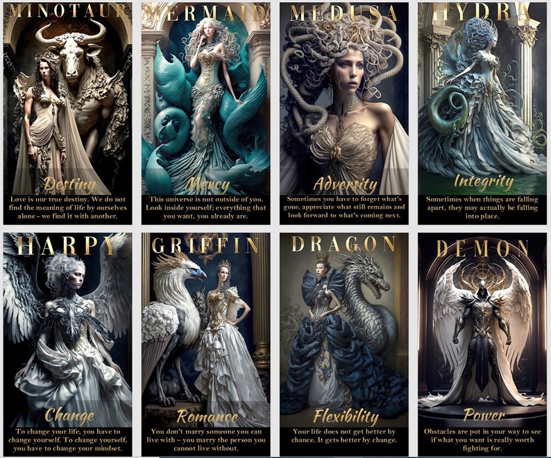 Oracle of Mythical Creatures Cards. Mythic Monsters and Divine ...