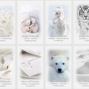 White Sense Tarot Deck. Innocence and Purity Tarot Cards - Etsy