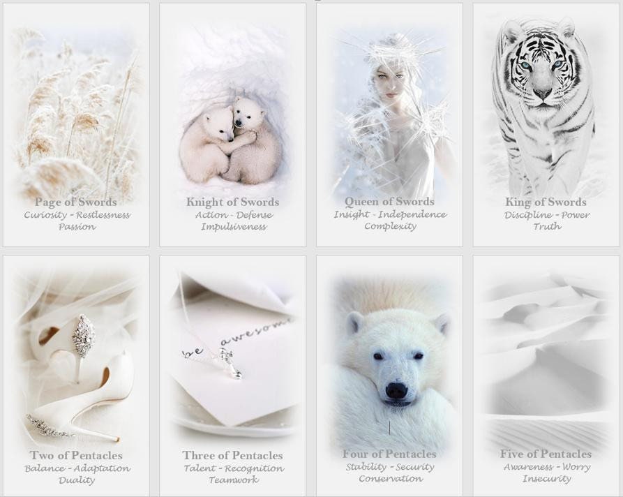 White Sense Tarot Deck. Innocence and Purity Tarot Cards - Etsy