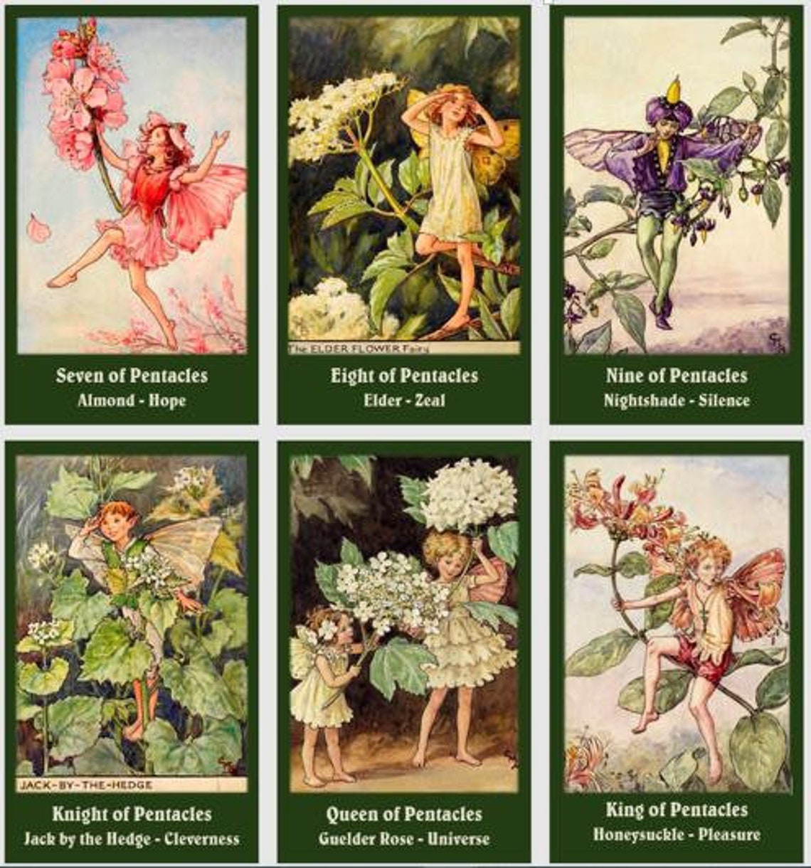 Flower Fairies Tarot Deck. Vintage Art Tarot Cards - Etsy