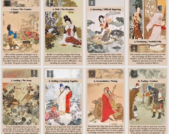 1970s Original I Ching Cards With 3 Yin Yang Coins by A G Mueller Made ...