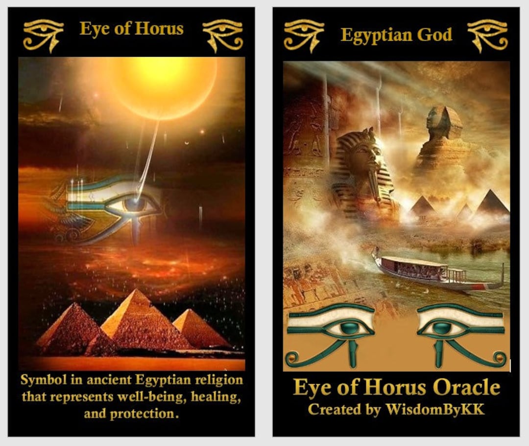Egyptian Oracle Deck. Eye of Horus Oracle - Etsy