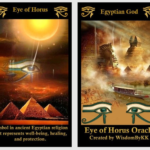 Egyptian God Oracle Deck. Eye of Horus Oracle Cards - Etsy