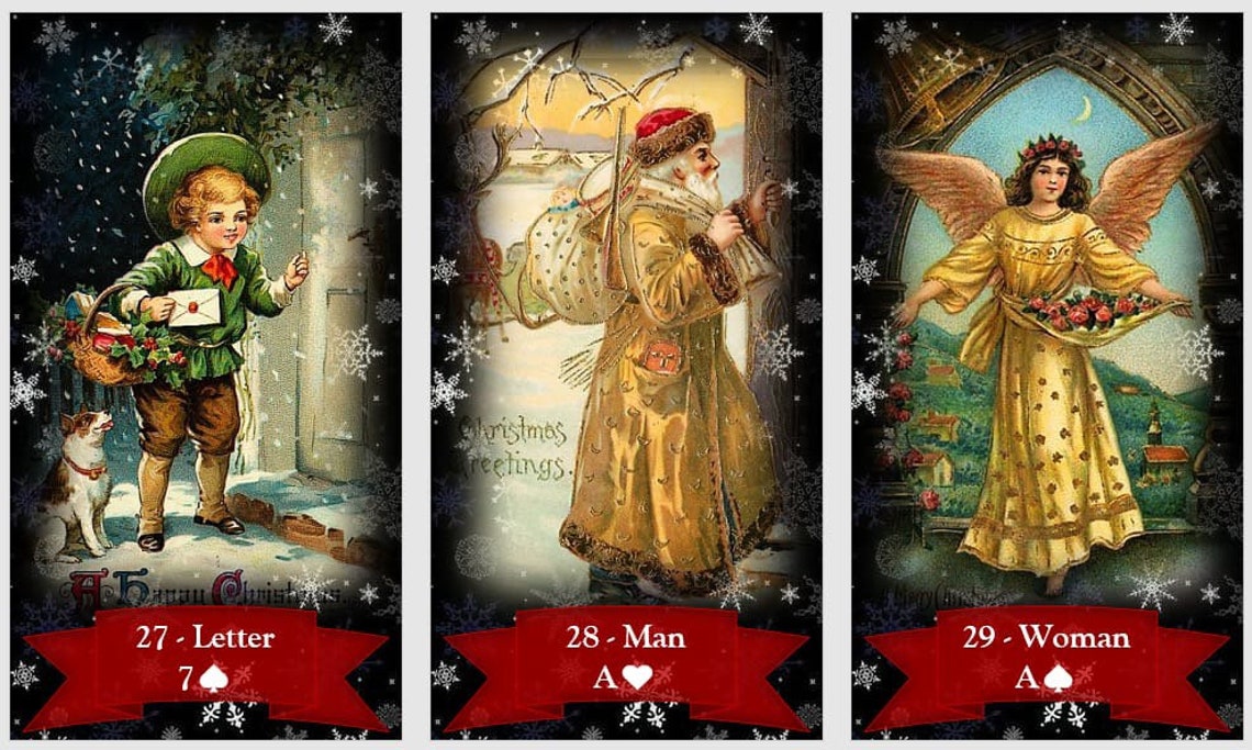Christmas Lenormand Oracle Deck. Santa Oracle - Etsy
