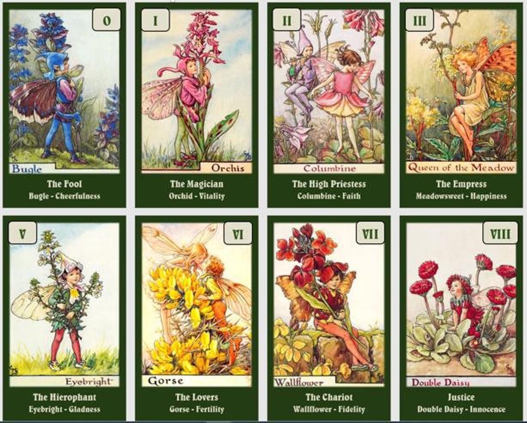 Flower Fairies Tarot Deck. Vintage Art Tarot Cards - Etsy Norway