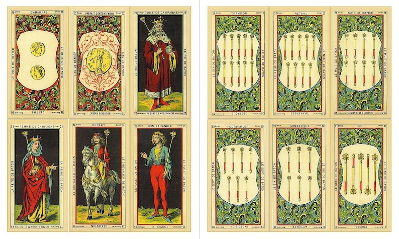 Etteilla Book of Thoth Tarot Deck. Ancient Tarot Reproduction - Etsy