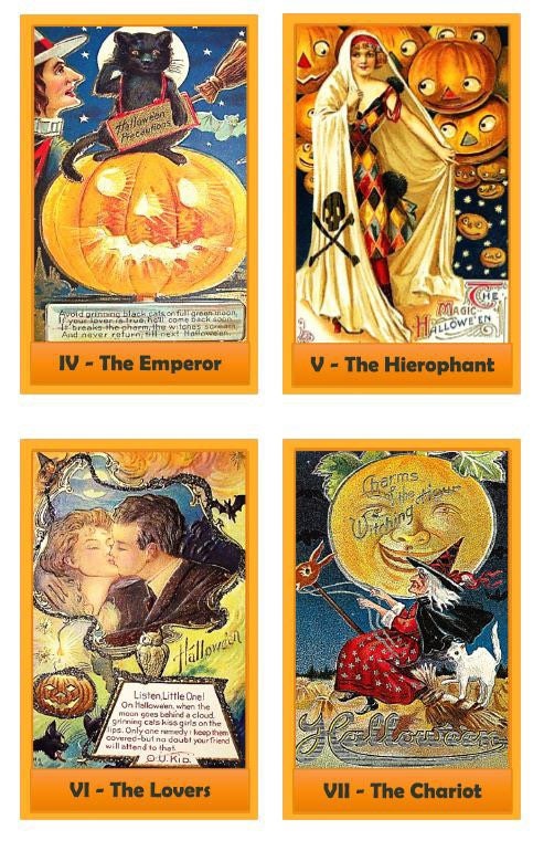 Halloween Tarot Deck. Vintage Tarot Cards - Etsy