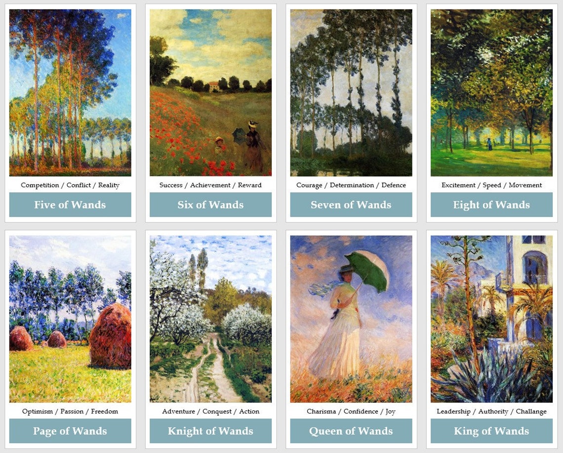 Claude Monet Tarot Deck. Vintage Tarot Cards - Etsy
