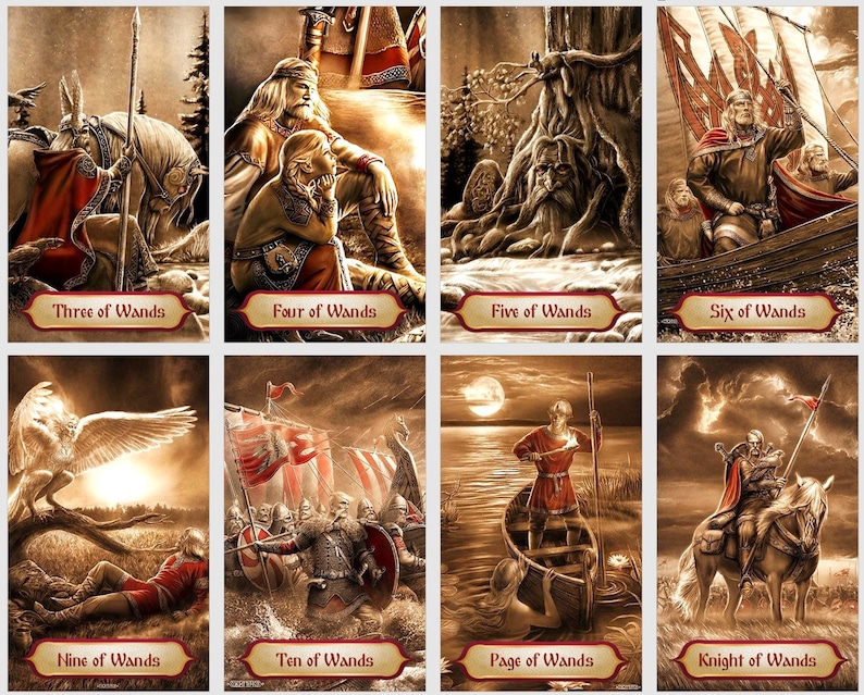 Slavic Myths Tarot Deck, Handmade Fortune Telling Cards - Etsy