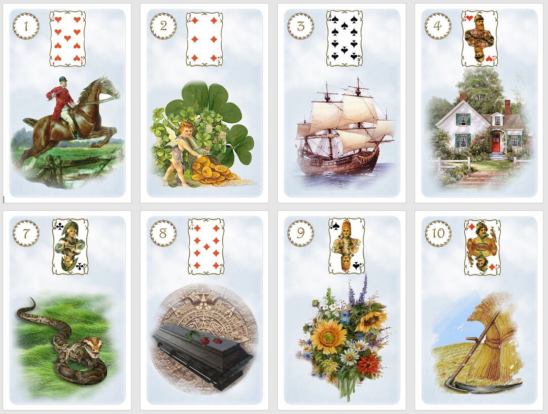 Sky Lenormand Oracle Deck. Sky Blue Oracle - Etsy Australia