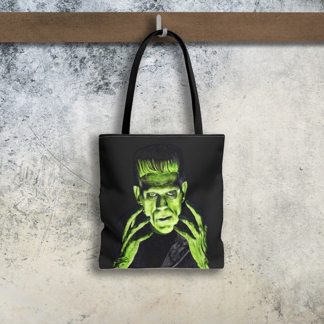 Frankenstein Tote Bag: Classic Horror Movie, Halloween Candy Bag - Etsy