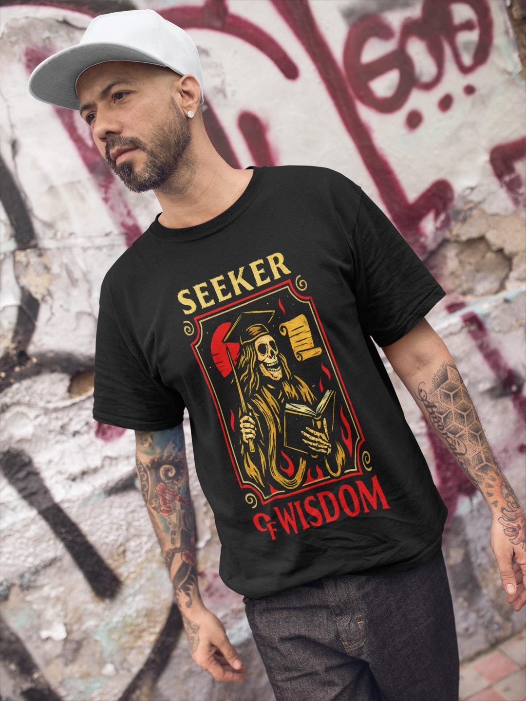 Wisdom Seeker Unisex Tee Shirt, Philosophical Graphic Tshirt, Spiritual ...