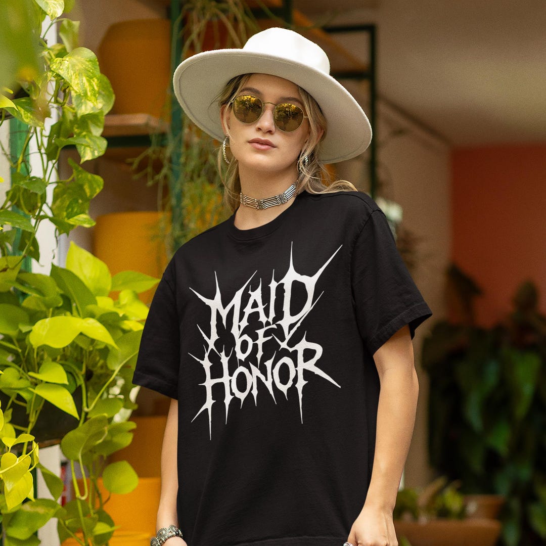 Maid of Honor Shirt, Goth Wedding, Emo Wedding, Bridal Shirts, MOH Gift ...