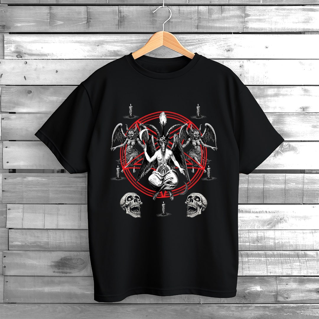 Baphomet T-shirt: Satanic Devil Horns Goth Design - Etsy