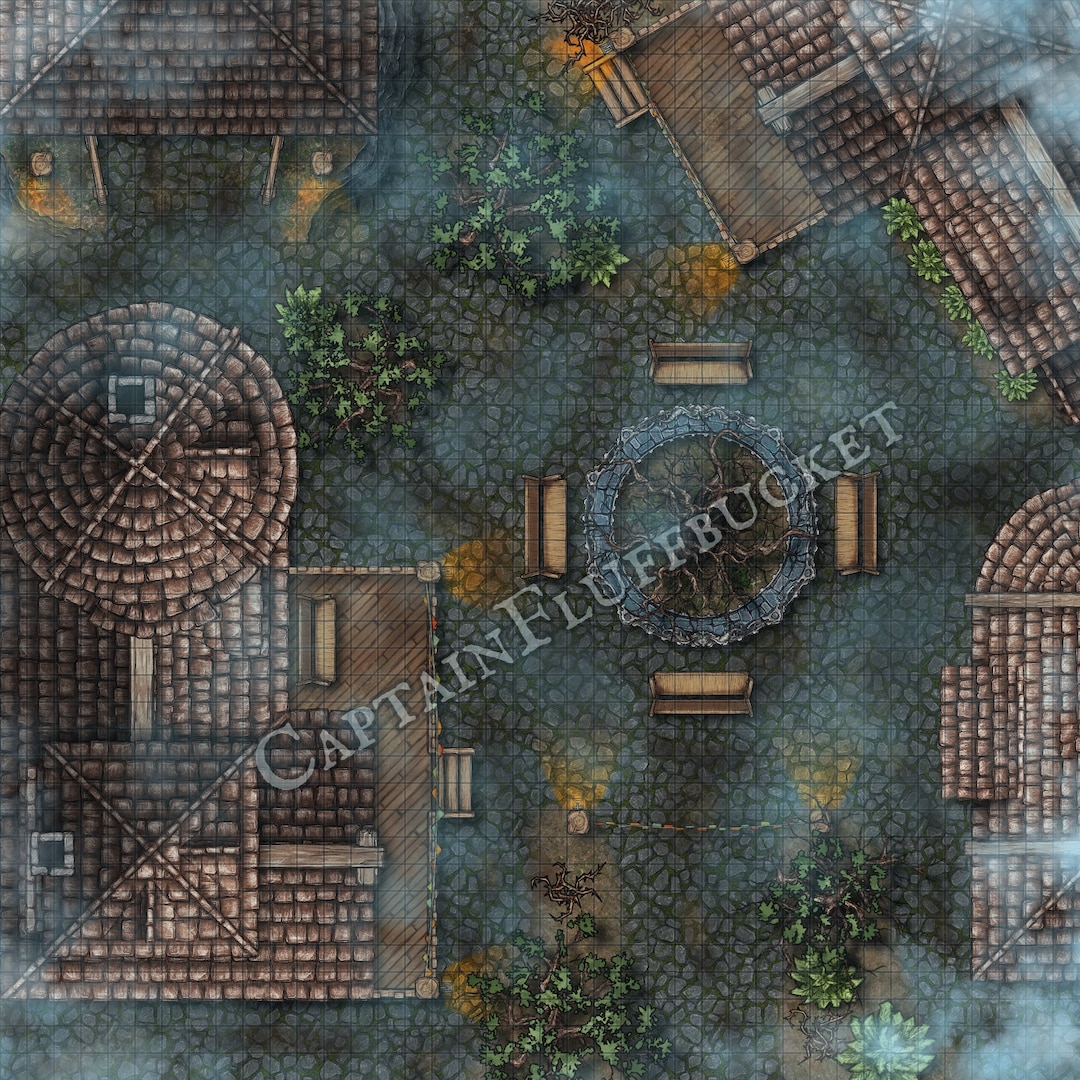 Warehouse District Battle Map for Dungeons and Dragons. (VTT, Digital ...