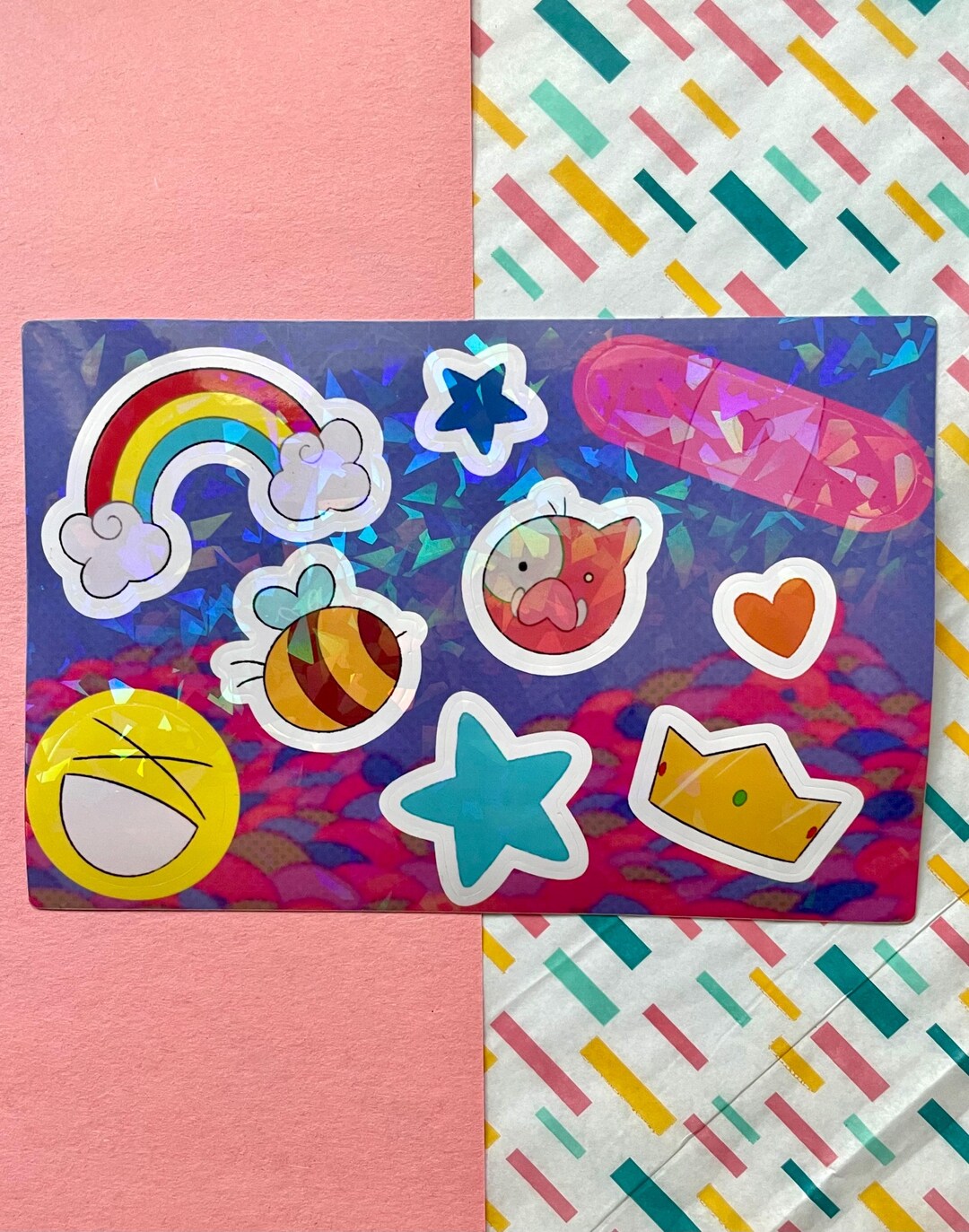 DSMP | Hello? Holographic Sticker Sheets - Etsy
