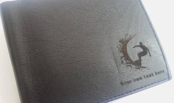 Surfing Personalised Leather Wallet - Etsy UK